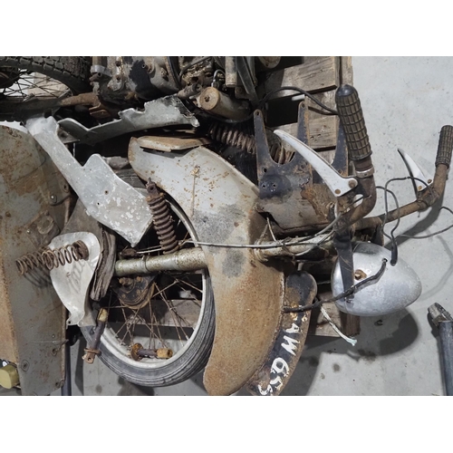 Velocette LE project. 1950. Reg. GAW 656 Comes with old buff log book ...