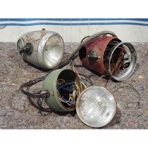 Assorted motorcycle front headlight parts - 3
