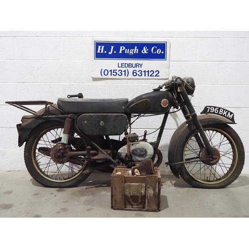Francis Barnett Falcon motorcycle project. 197cc Frame No. ZN84134 ...