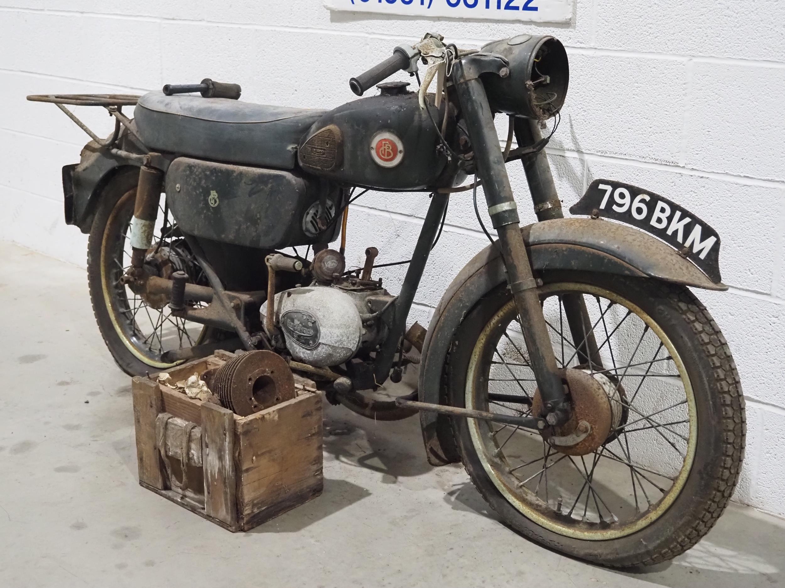 Francis Barnett Falcon motorcycle project. 197cc Frame No. ZN84134 ...