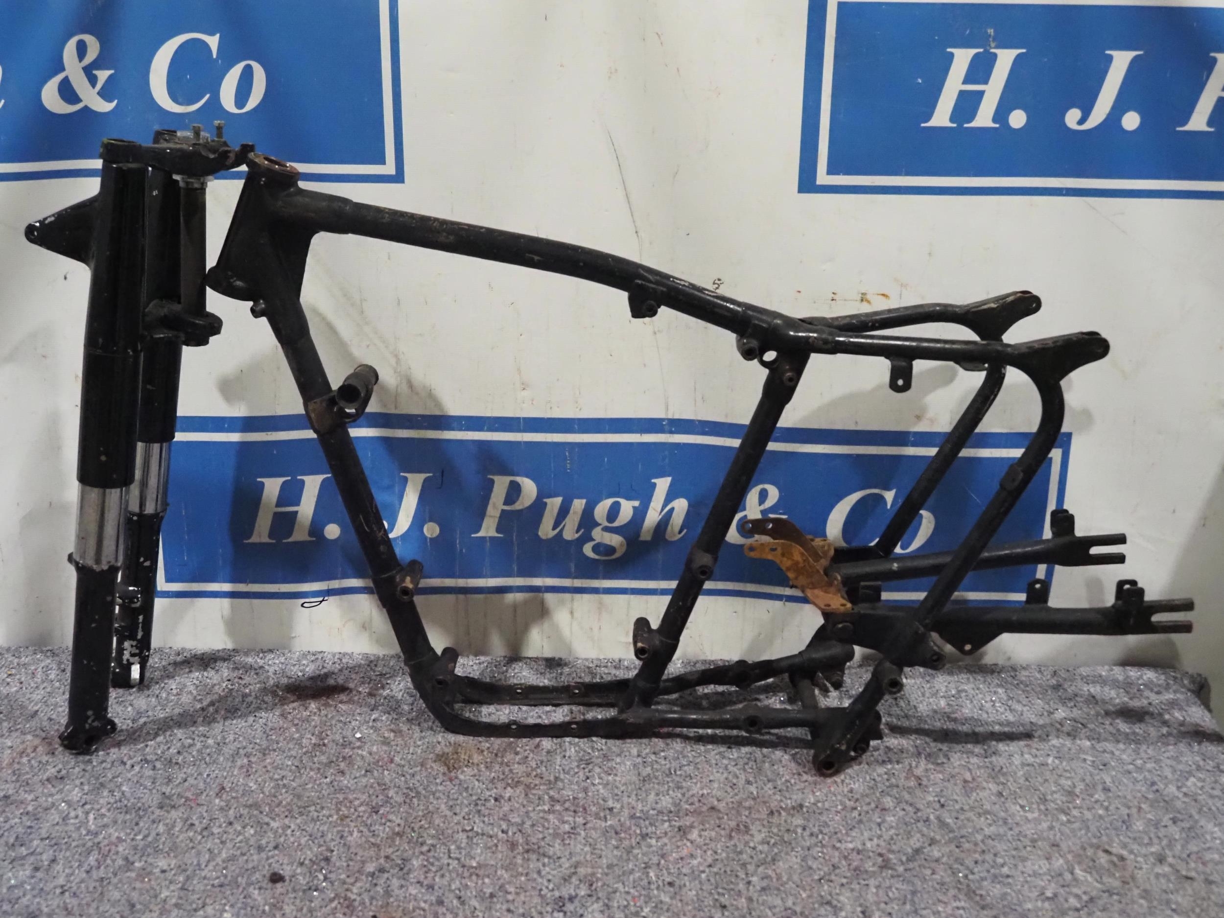 Norton frame and forks. Frame No. 52652