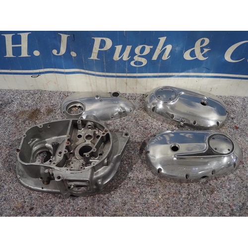 BSA B44 parts to include primary covers and engine casings