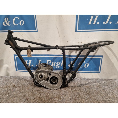 Triumph Tiger R 1967 frame and crank cases. Comes with V5. Reg. NAB 586D