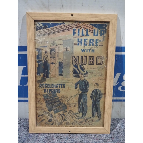 Framed showcard - Fill Up Here with Nubo 18" x 12"