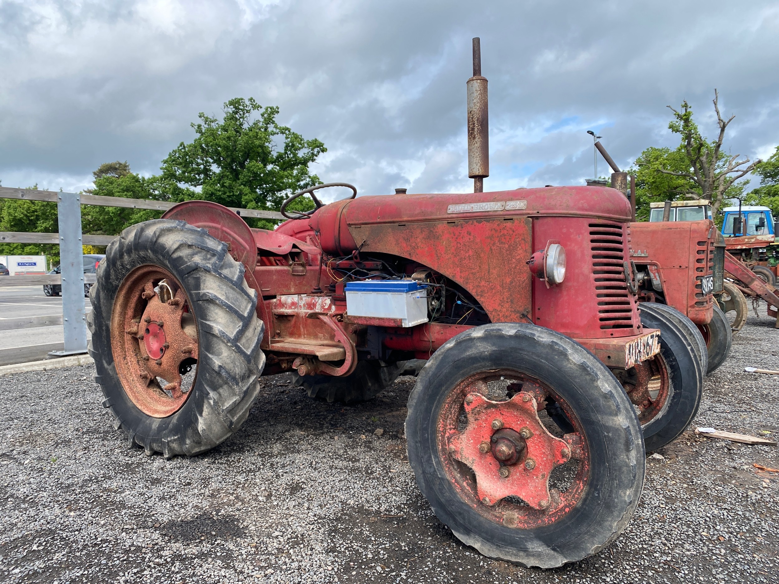 David Brown 25D tractor, 1956. Original, dry stored condition. Runs and drives. Reg. MUN 672. V5 in