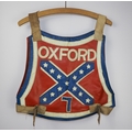 An Oxford Rebels speedway race vest 1976 labelled Gordon Kennett