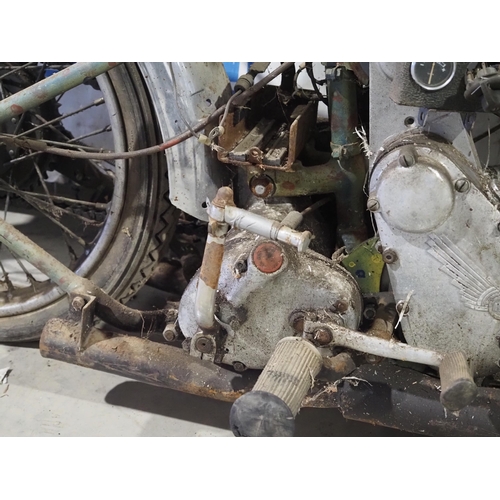 Panther Model 100 motorcycle project. Frame Number 18046 Engine turns over with compression. No docs