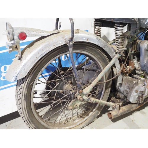 Panther Model 100 motorcycle project. Frame Number 18046 Engine turns over with compression. No docs