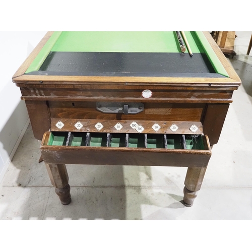 Bar billiards table complete with balls and cues H36" x W37" x D78" AF