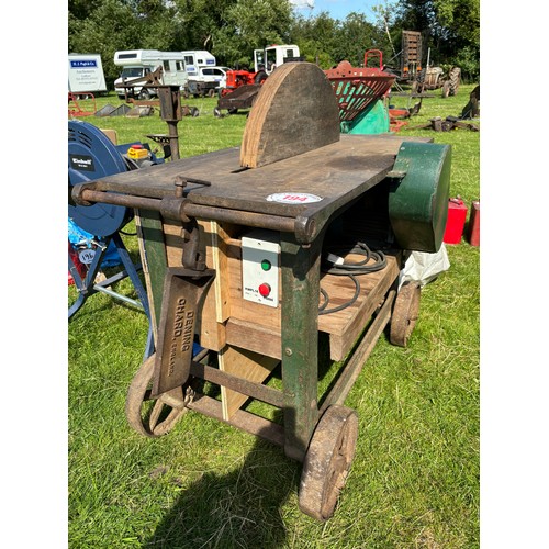 Electric iron saw bench