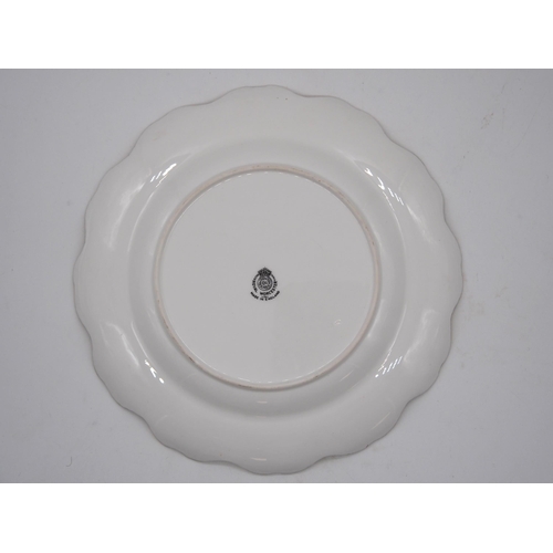 Royal Worcester fruit painted plate with gilt gadrooned rim signed H ...