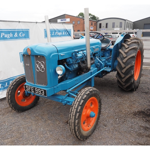 Fordson Major tractor. Runs and drives V8 Perkins engine. V5. Reg SFE ...
