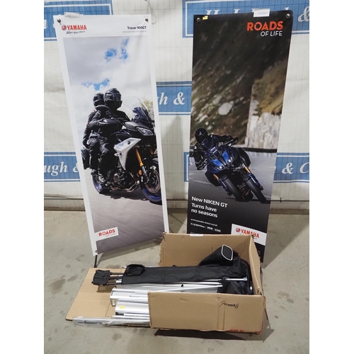 Yamaha display posters and extra display units.