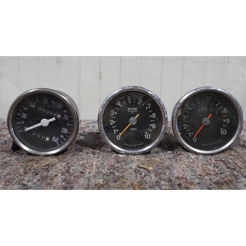 Smiths Norton RSM rev counters - 2 and 150mph speedo