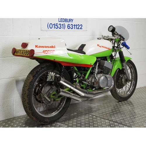 Kawasaki KH400 motorcycle. 1977. 399cc Frame No. KH250B-011288 Engine ...