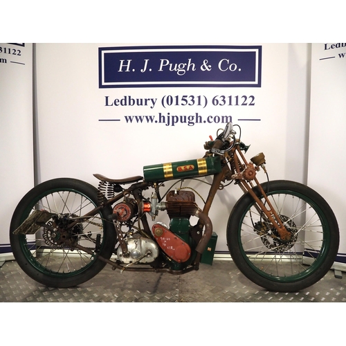 BSA M21 custom motorcycle. 1956. 600cc Frame No. BM20S3293(Doesn't ...
