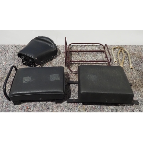 1920's and 1930's style pillion seats and BSA rear carrier with brackets