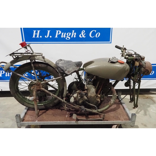 Matchless Ex-WD motorcycle project. 1939. 350cc Frame No. 12451 Engine ...