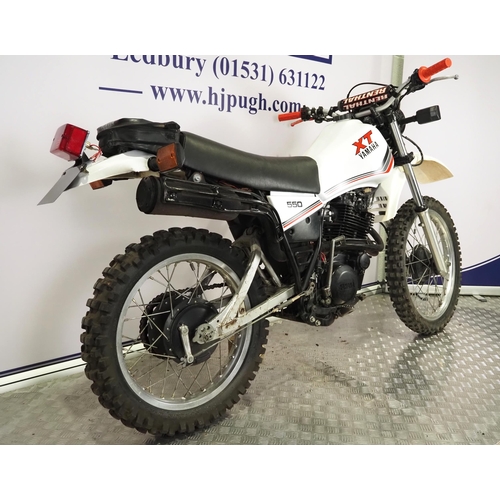 Yamaha XT550 Enduro motorcycle. 1983. 550cc Frame No. JYA57 1007 ...