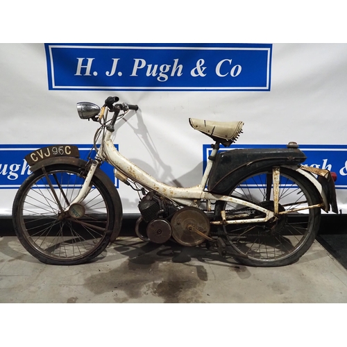 Raleigh Runabout autocycle project. 1965 Engine turns over. Has been ...