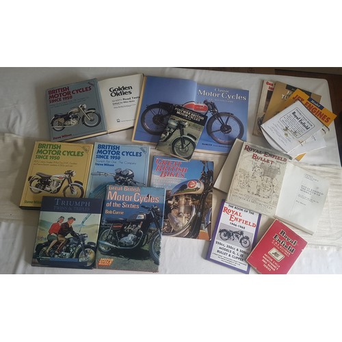 Box of British motorcycle books
