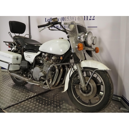 Kawasaki Z1000P motorcycle. 1978. 1000cc Engine turns over with ...