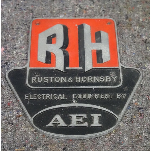 Cast sign - Ruston & Hornsby