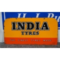 Enamel sign - India tyres 12" x 24"