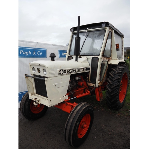 David Brown 996 tractor. 1977. Fitted with 1200 engine, showing 6932 ...
