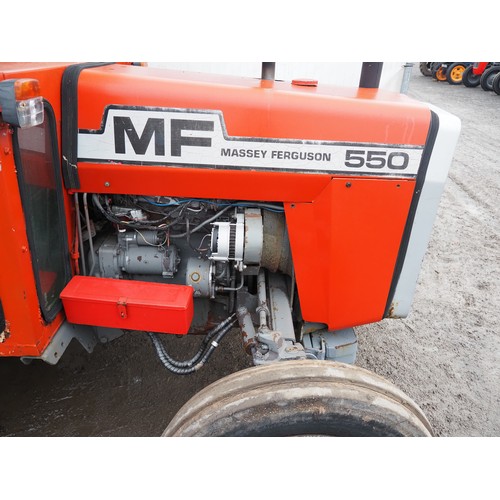 Massey Ferguson 550 tractor. 8 Speed. showing 6640 hours. Runs and ...