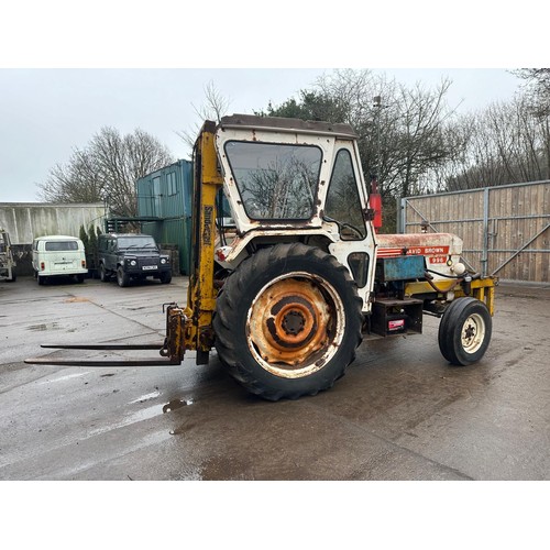 David Brown 996 tractor. 1973. Fitted with Sanderson fork