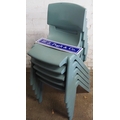Green stacking chairs - 5