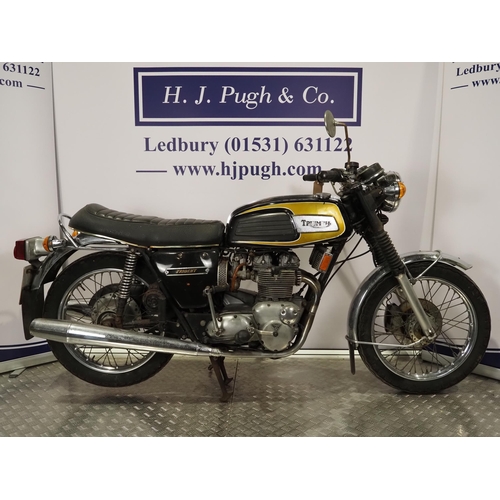 Triumph Trident motorcycle. 1974. 741cc Frame No. KJ06027 Engine No ...
