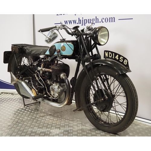 Triumph CN motorcycle. 1930. 490cc Frame No. 809155 Engine No. 705081 ...