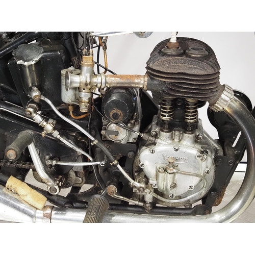 Triumph CN motorcycle. 1930. 490cc Frame No. 809155 Engine No. 705081 ...
