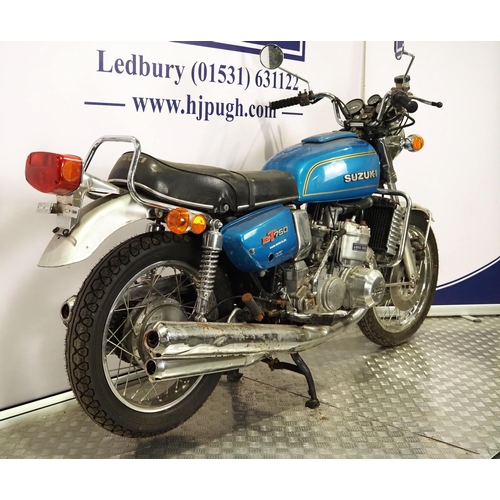 Suzuki GT750 motorcycle. 1975. 750cc Frame No. GT750-65235 Engine No ...