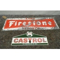 Tin signs - Firestone and Castrol