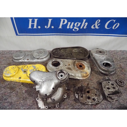 Norton Commando primary covers, timing covers and cases