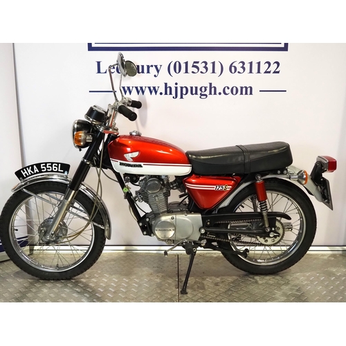 Honda CB125S motorcycle. 1972. 122cc Runs and rides. Has had full restoration with invoices to verif