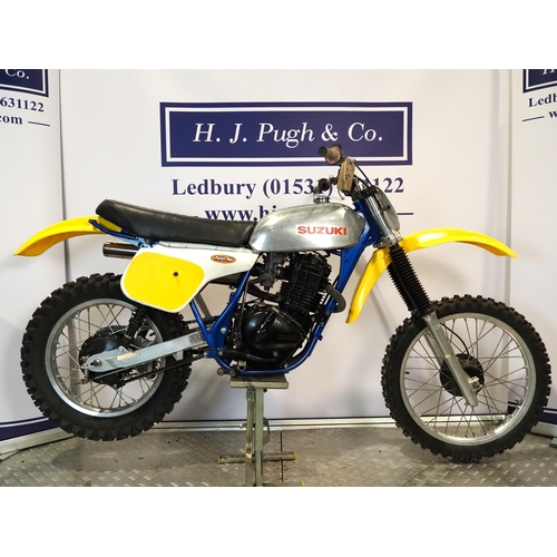 Suzuki DR370 twin shock motocross bike. Frame No. 103250 Engine No ...