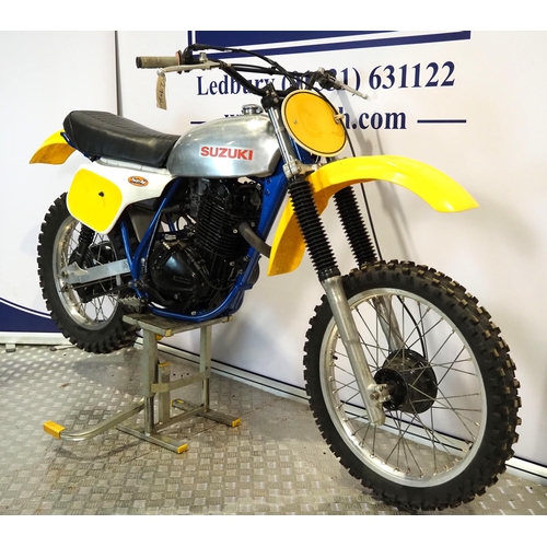 Suzuki DR370 twin shock motocross bike. Frame No. 103250 Engine No ...