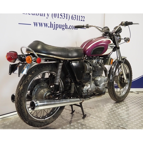 Triumph Trident T150V motorcycle. 1972. 750cc Frame No. T150VNG04045 ...