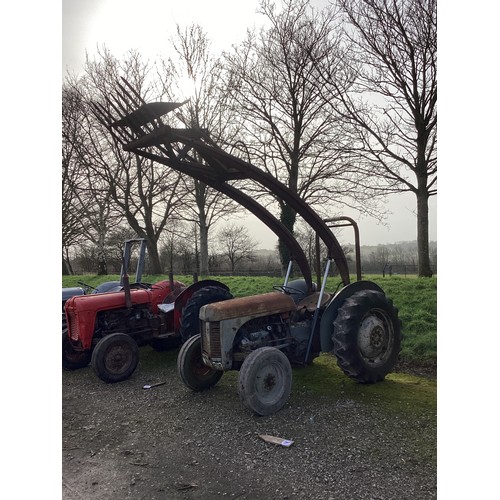 Ferguson TEF20 diesel tractor. C/w Banana loader and fork. In excellent ...