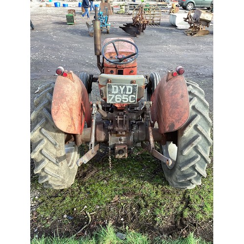 Massey Ferguson 130 tractor. Runs and drives. Reg. DYD 765C. V5 in office