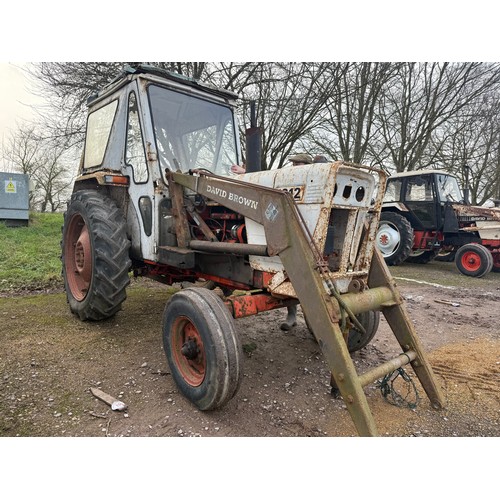 David Brown 1212 tractor. C/w loader, runs