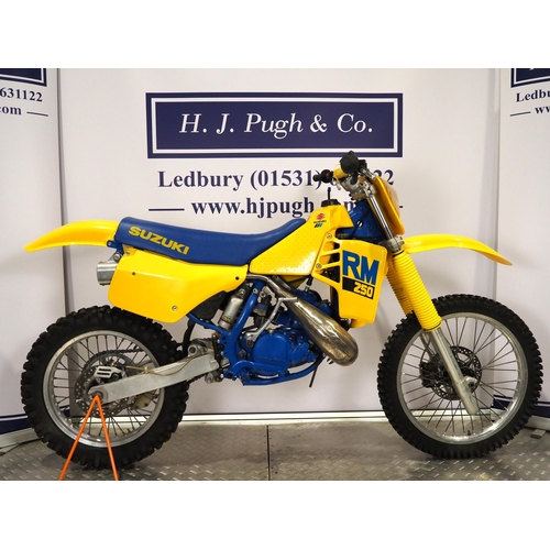 Suzuki RM250 J motocross bike. 1988. 250cc. Runs and rides. Has had a ...