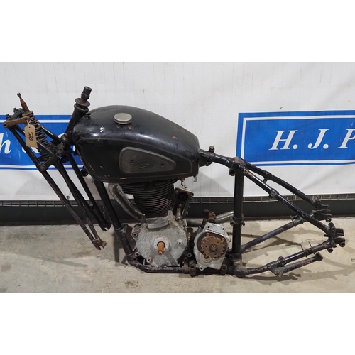 Velocette KSS 350 motorcycle project. 350cc Frame No. FK2/3B Engine No ...