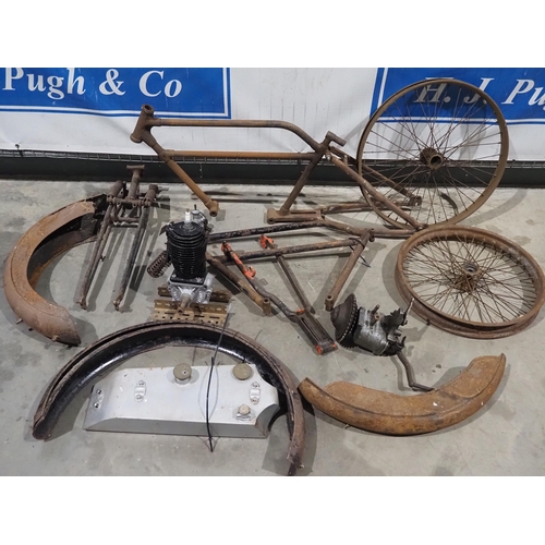 Wolf flat tank motorcycle project No docs