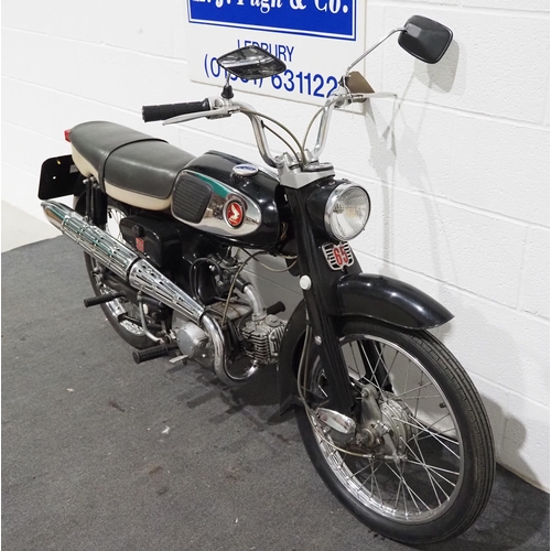 Honda S65 motorcycle. 1965. 65cc. Frame no. S65AA082908 Engine no. S65E ...