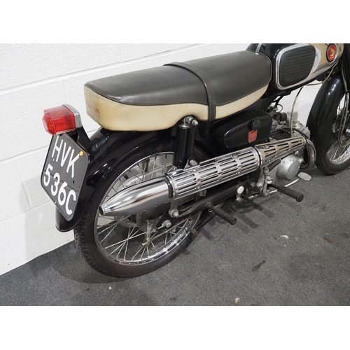 Honda S65 motorcycle. 1965. 65cc. Frame no. S65AA082908 Engine no. S65E ...